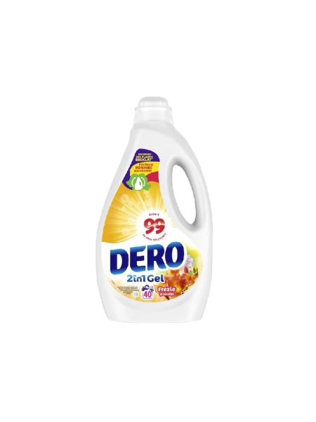 Detergent lichid Dero 2 in 1 Frezie si lamaita, 40 spalari, 2L