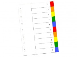 Index color din plastic 10 buc/set