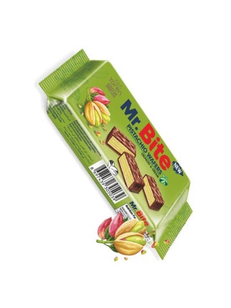 Napolitana Mr Bite cu crema de lapte si fistic 32 g