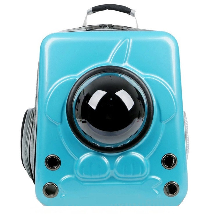 Rucsac Hublou model Caine Unicorn rectangular albastru pentru pisici