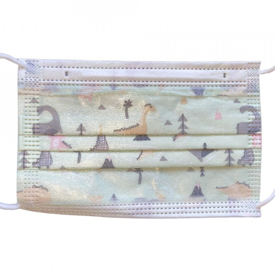 Masti copii, model dinozauri, cutie 50 bucati