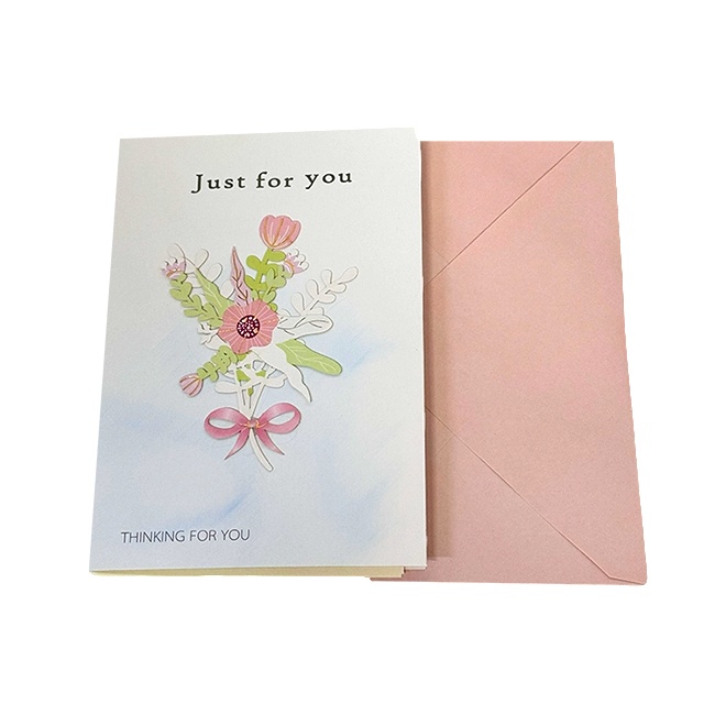 Felicitare cu design 3D si plic "Just for you"