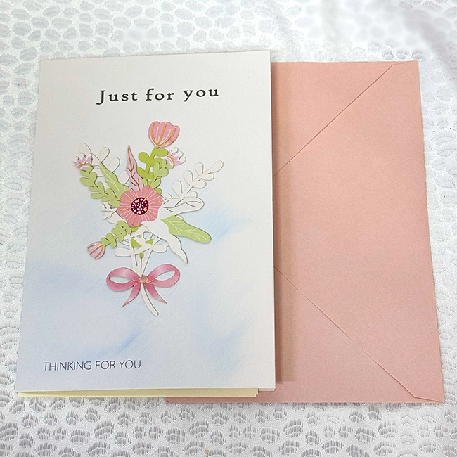 Felicitare cu design 3D si plic "Just for you"