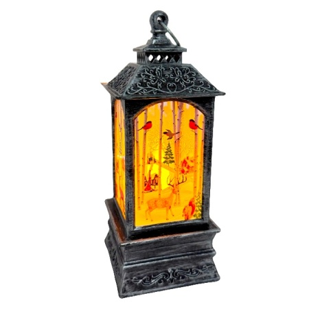 Felinar luminos decorativ Light and Magic, cu LED si peisaj de iarna ...