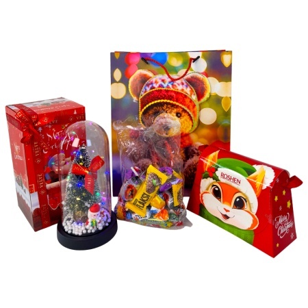 Pachet Secret Santa pentru copii, cu ornament decorativ cu lumini LED ...