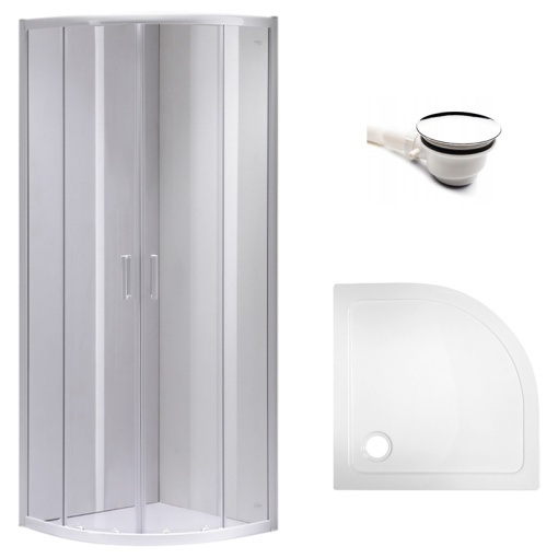 Cabina de dus semicirculara cu montaj pe colt din sticla securizata cu ...