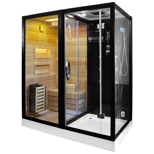 Cabina multifunctionala MO-1752B, sauna uscata, sauna cu aburi si ...