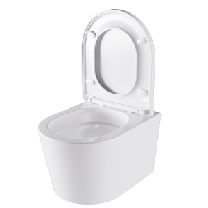 Vas wc suspendat Tornado Elite White, rimless cu capac din duroplast cu ...