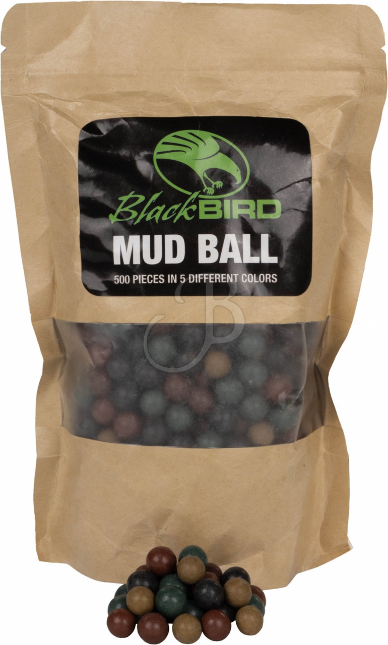 Munitie Prastie Blackbird - Mud Ball Bile Lut 5 Culori - 500 Bucati