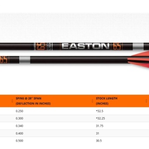 Sageata Carbon Easton Sonic 6.0 Match Grade - Set De 6 Sageti