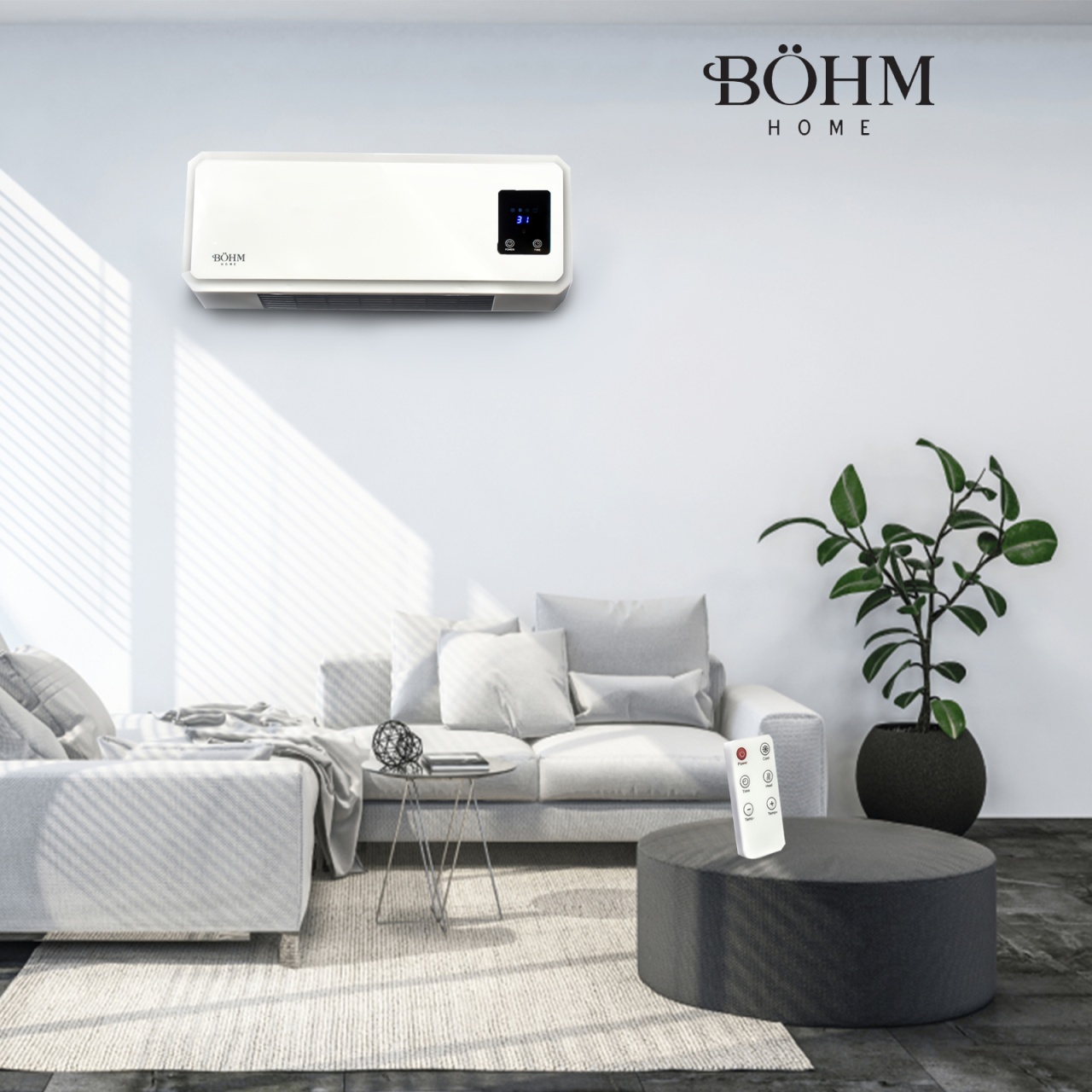 Aeroterma de perete BH2000 BÖHM , doua trepte de putere 1000/2000W ...