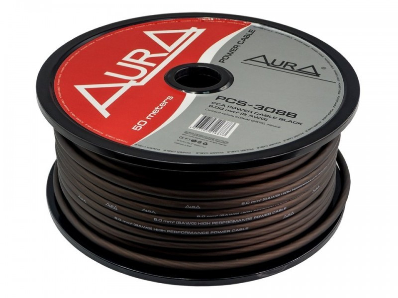 Cablu alimentare AURA PCS 308B, Metru Liniar / Rola 50m, 8mm2 (8AWG)