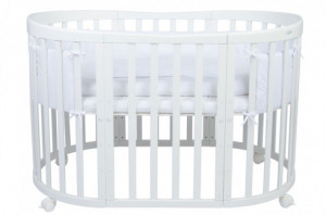 Set Patut Oval Evolutiv pentru Copii, Multifunctional, 7in1, cu Saltele ...