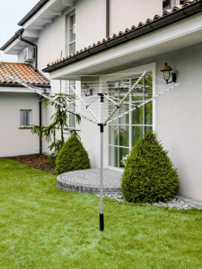 Uscator de rufe pentru gradina, ModernHome, 60 de metri de utilizat, 4 ...