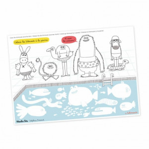 Suport de farfurii de colorat Monstruleti, Moulin Roty