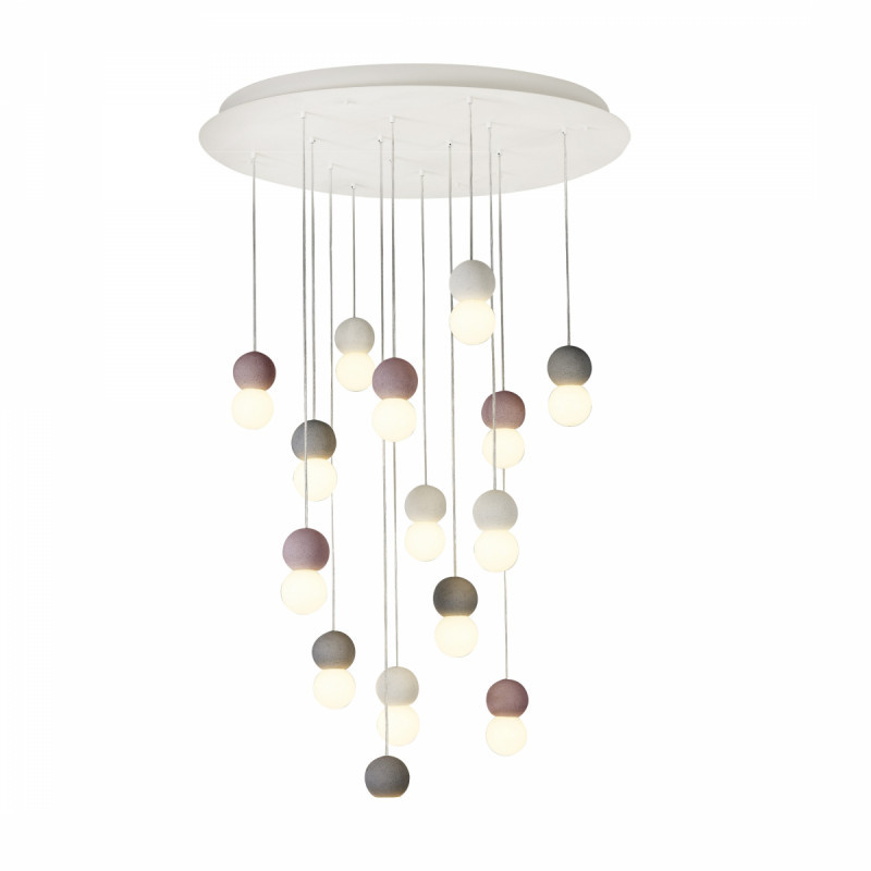 Plafoniera moderna alba cu bile Mantra Galaxia L