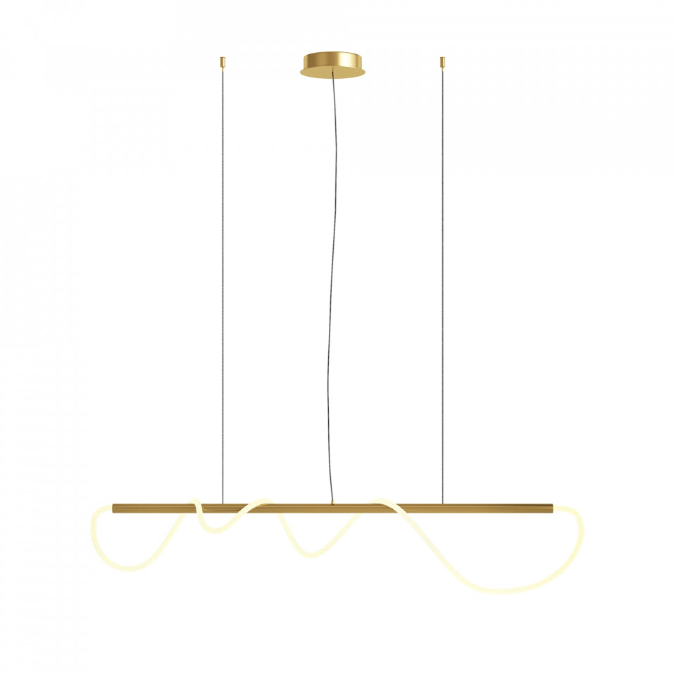 Lustra moderna aurie liniara minimalista cu led Maytoni Tau S