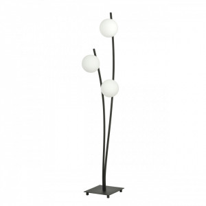 Lampadar modern negru cu 3 globuri albe Hunter – Design modern ...