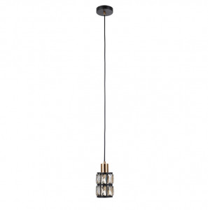 Pendul modern negru din metal si cristal Menfi – Design modern ...
