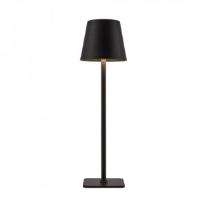 Veioza moderna neagra din metal cu led Atlas