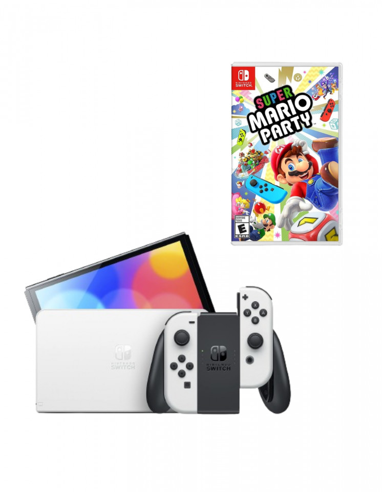 Konzola Nintendo Switch Oled Model White Super Mario Party