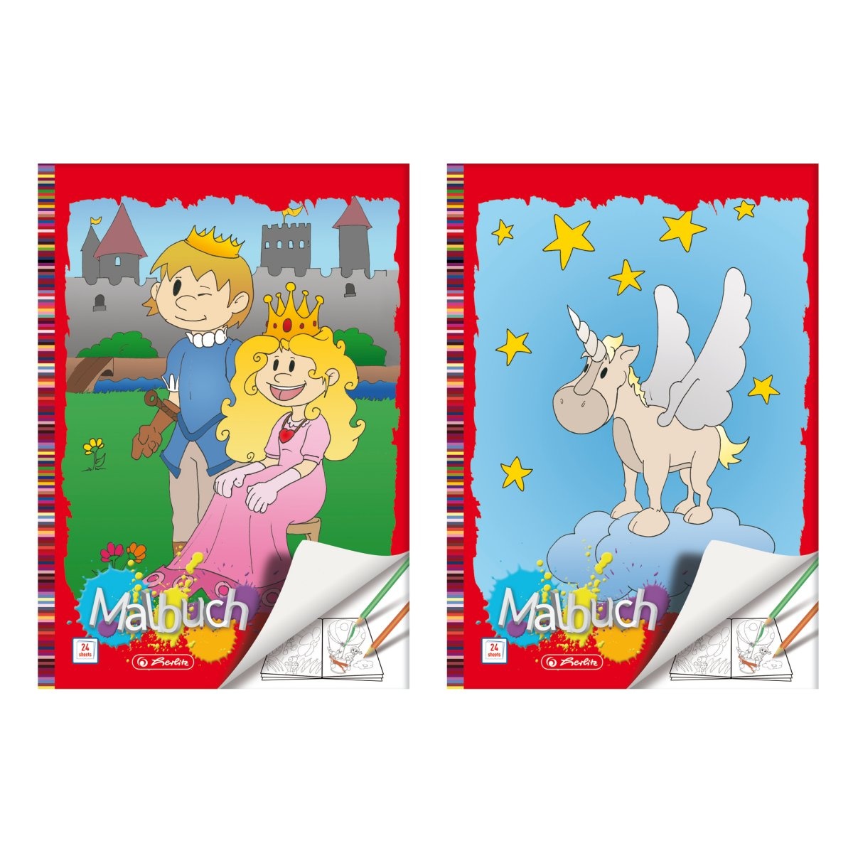 Carte de colorat A4, 24 file, diverse motive