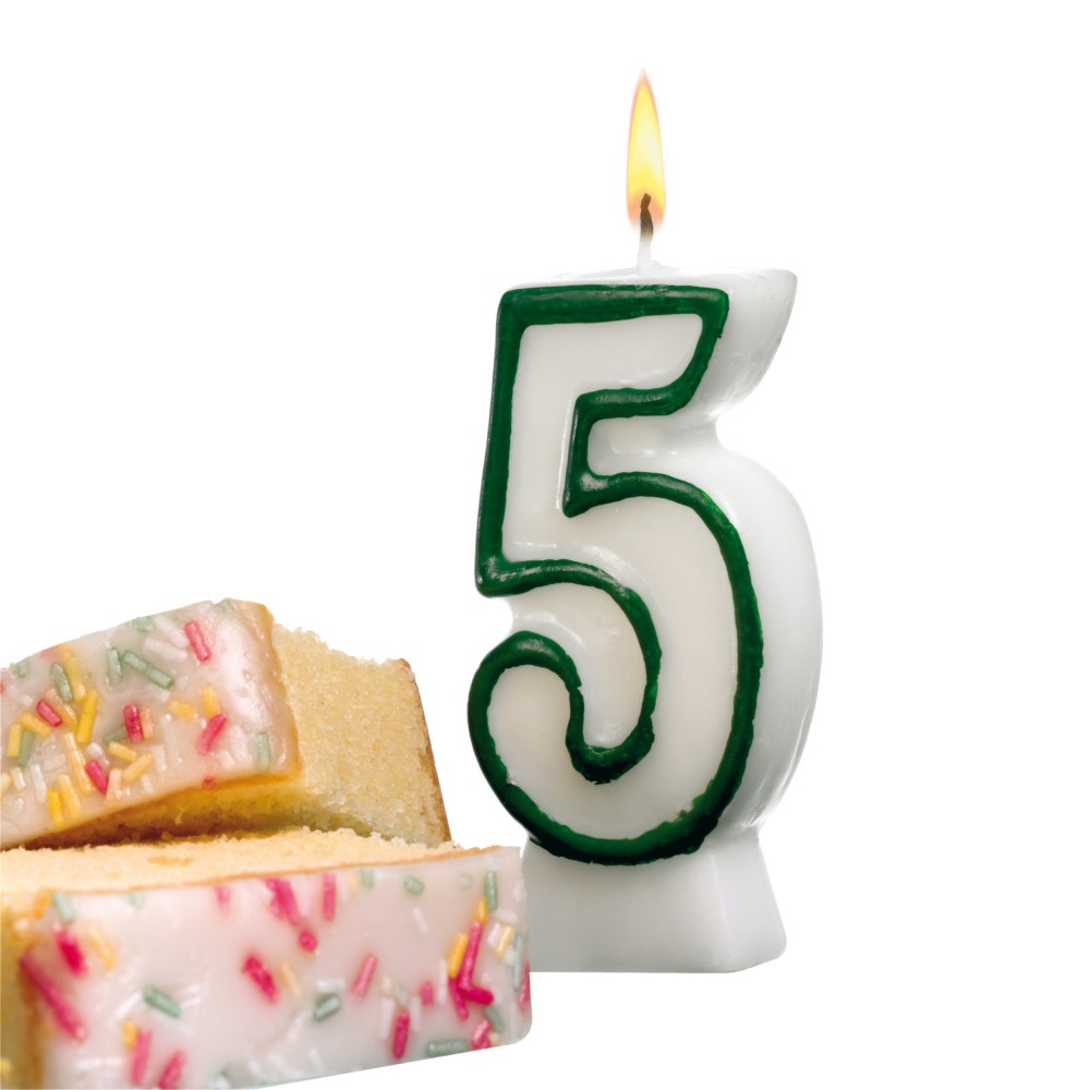 Lumanare aniversara cifra 5, Susy Card