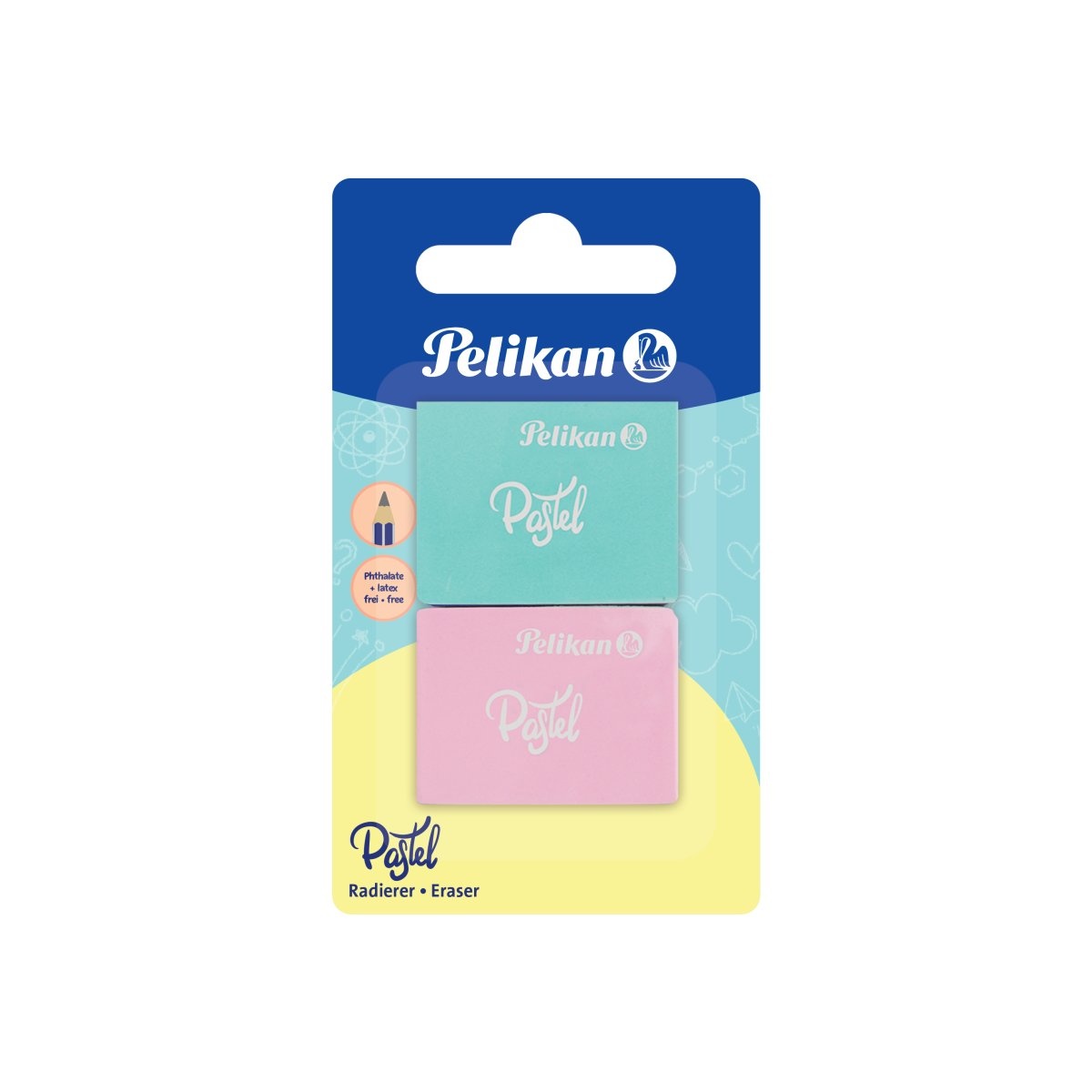 Radiera culori pastel, set 2 bucati