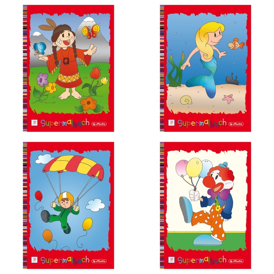 Carte de colorat A4, 128 file, diverse motive