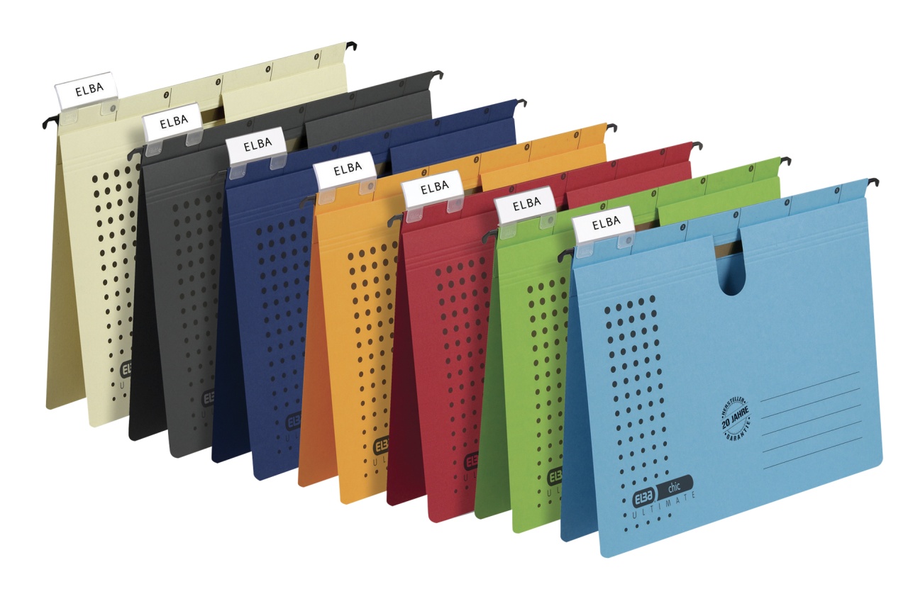 Dosar suspendat cu sina Elba A4, carton 240g/mp, capacitate 200 file ...