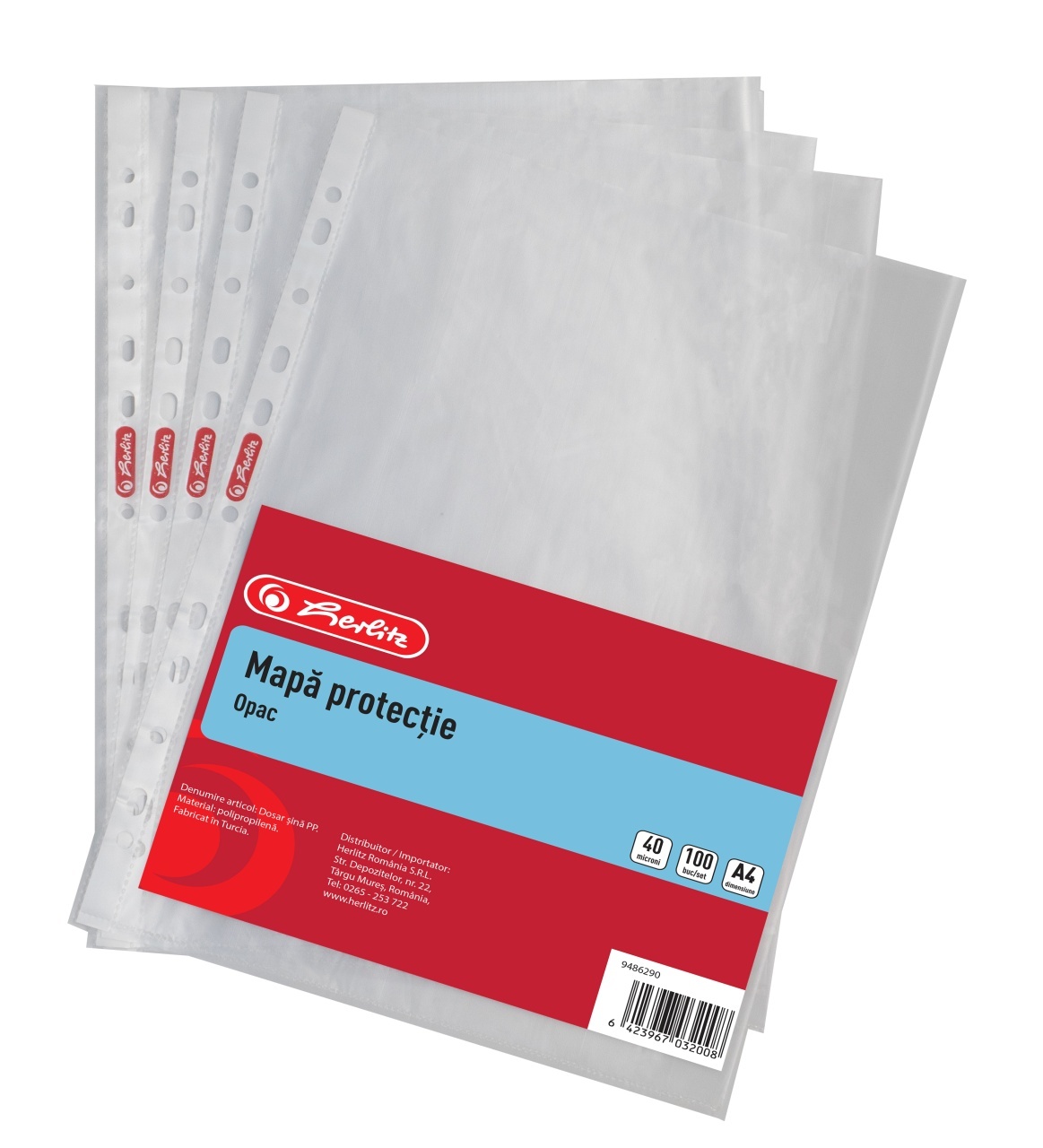 Mapa protectie A4, 40 microni, set 100