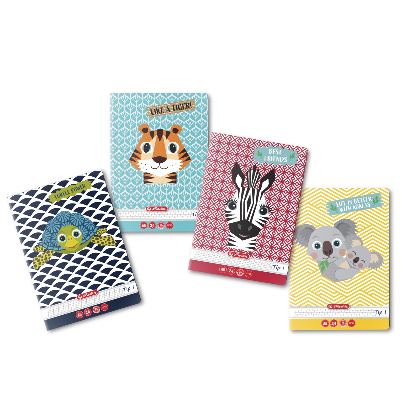 Caiet A5 Tip I, motiv Cute Animals