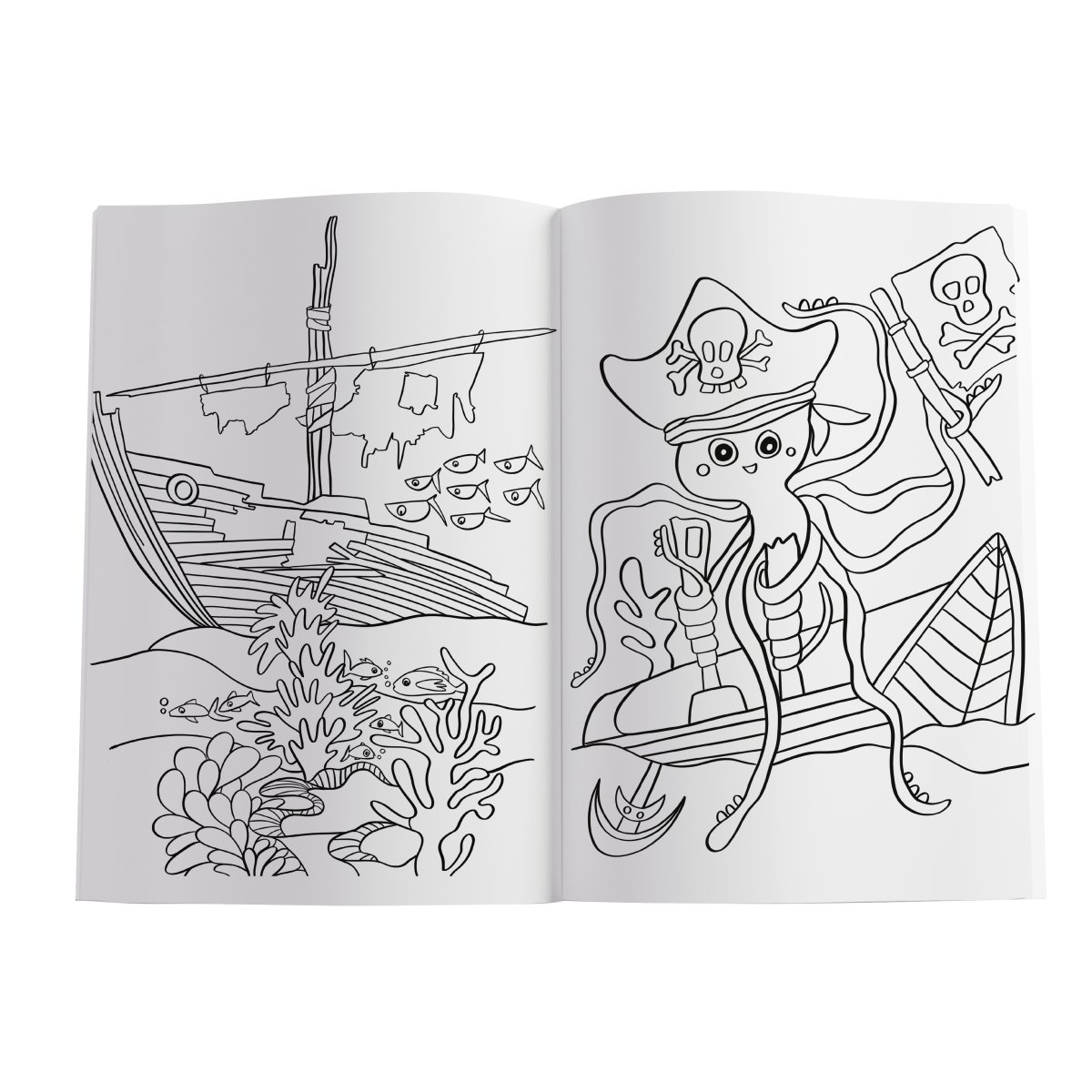 Carte de colorat "Blue Sea", format A4 24 file, include 100 abtibilduri