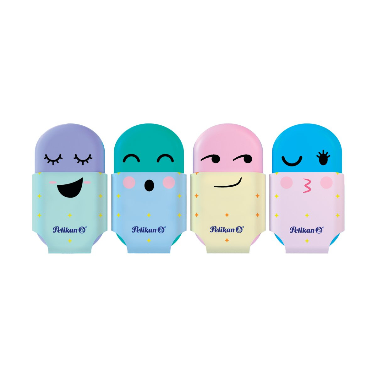Radiera Squeezy You, motive si culori pastel asortate, set 2 buc, blister