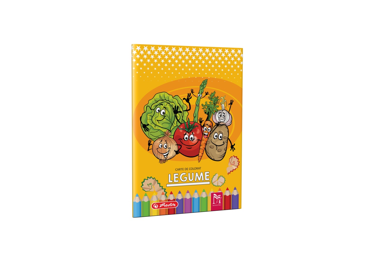 Carte de colorat A4, 16 pagini, Legume