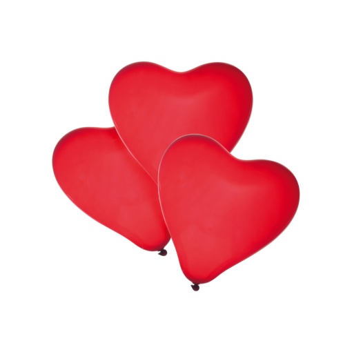 Baloane, forma inima, culoare rosu, set 50, Susy Card