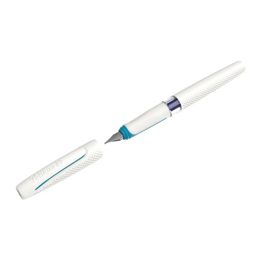 Stilou ilo, penita M, culoare alb, blister