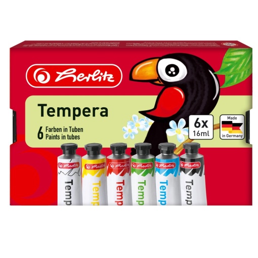 Acuarele tempera, set 6 x 16 ml