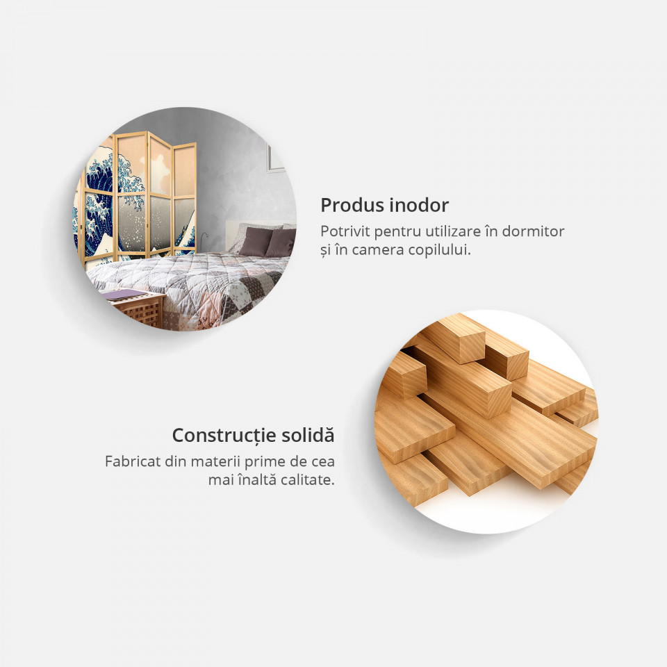 Paravan japonez - Cranes at Night - White and Gold Birds Flying Away on ...