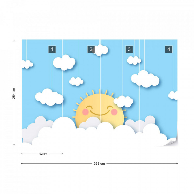 Soare Vesel printre Nori – Efect Papercut