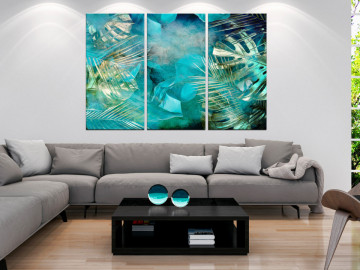 Tablou - Turquoise and Gold (3 Parts)
