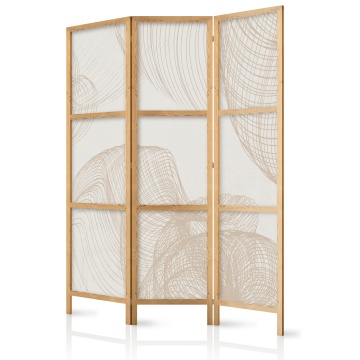 Paravan japonez - Beige shapes on a light background