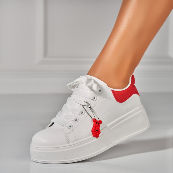 Дамски Маратонки Екологична Кожа Червен Kinlyn