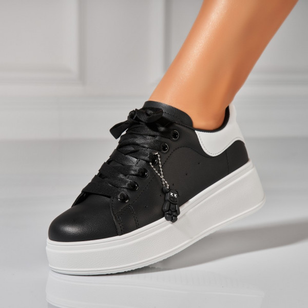 Дамски Маратонки Екологична Кожа Черно Kinlyn