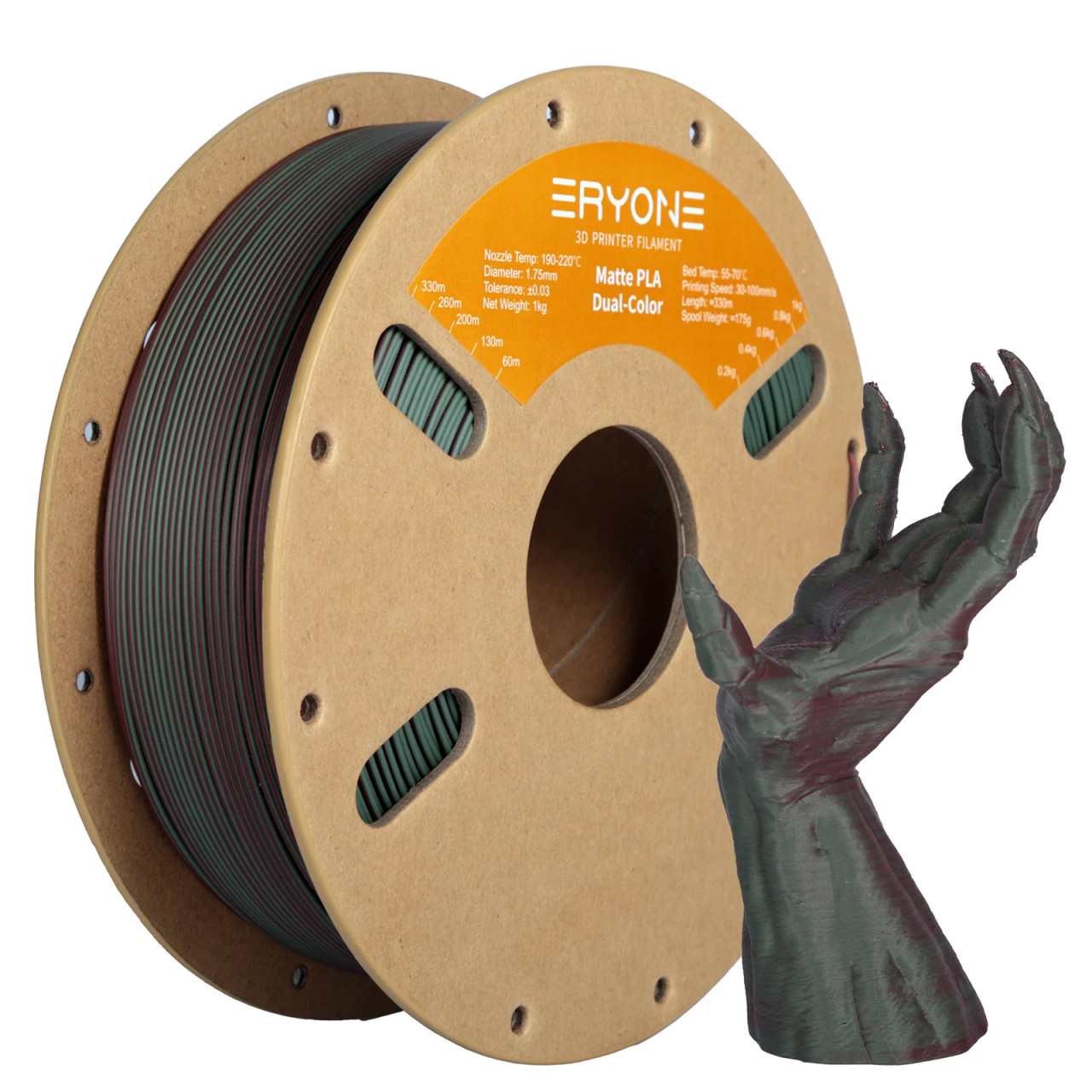 Filament ERYONE ROSE PINK & SAGE GREEN Matte Dual-Color PLA