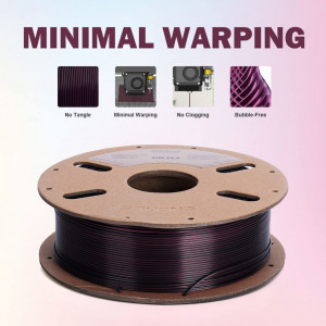 Filament ERYONE BLACK & ROSE RED SILK Dual-Color PLA