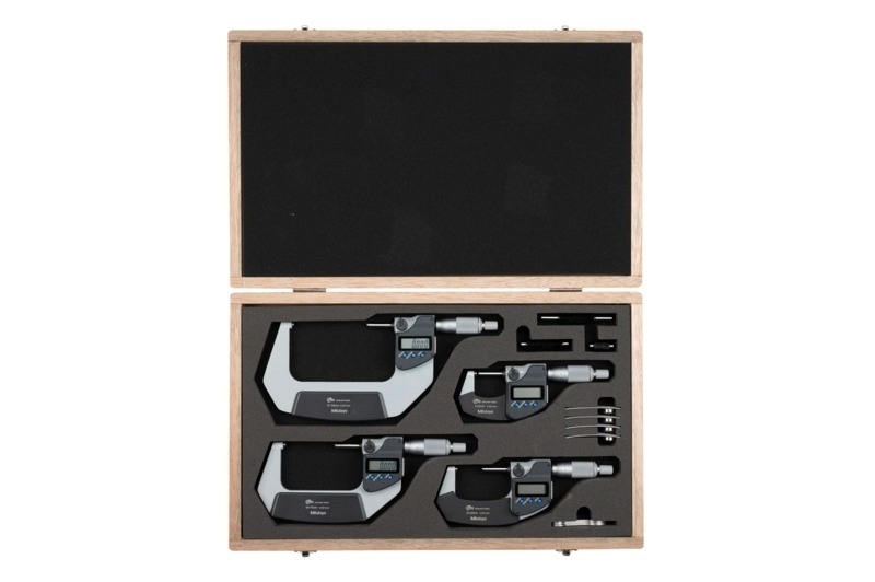 Micrometru digital IP65 Set 4 buc. Mitutoyo 293-963-30, 0 – 100 mm