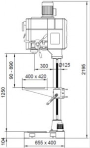 Masina de gaurit cu coloana IXA-40, Iberdrill