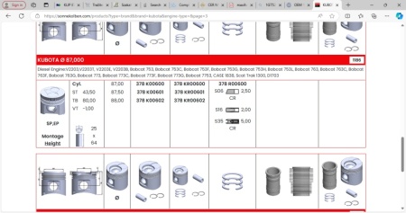 KLIP 87,5 KUBOTA D1703/V2203 16423-21910