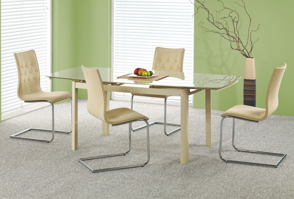 MASA EXTENSIBILA LIVING KAYDEN BEJ - DESIGN MODERN - HALMAR